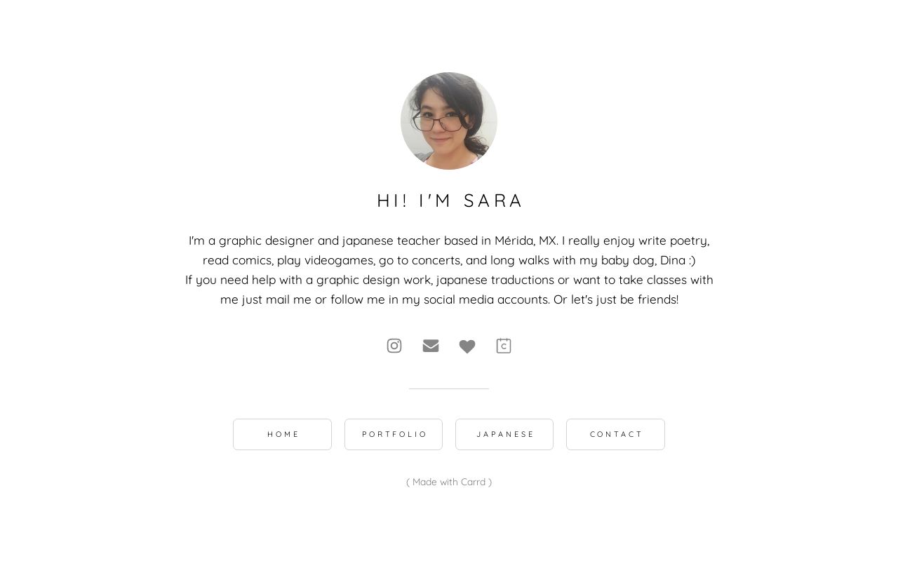 Hey, I'm Sara
